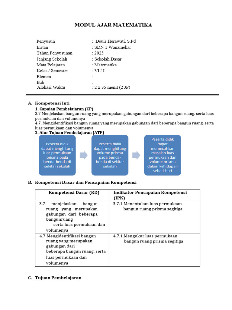 Modul Ajar Siklus 2 | PDF