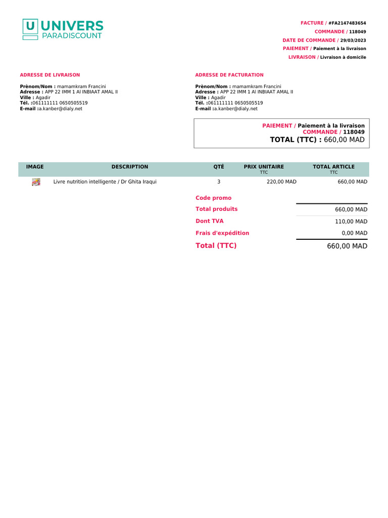 Invoices | PDF | Taxe sur la valeur ajoutée | Argent