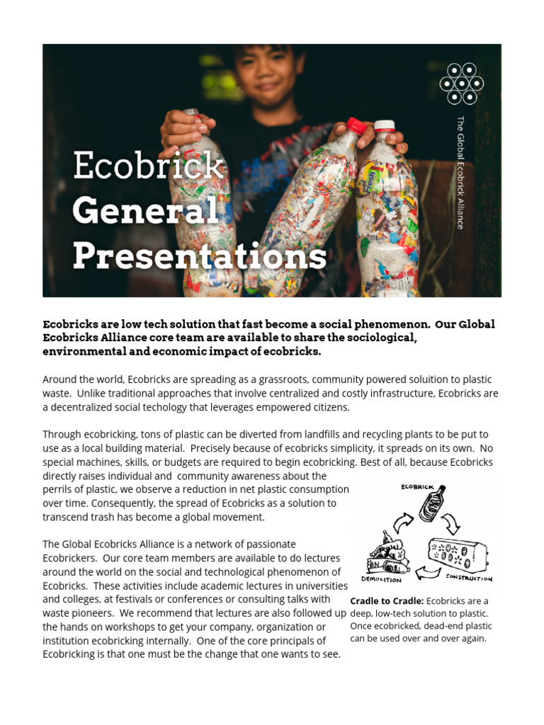Ecobrick General Presentation | PDF | Home & Garden | Art