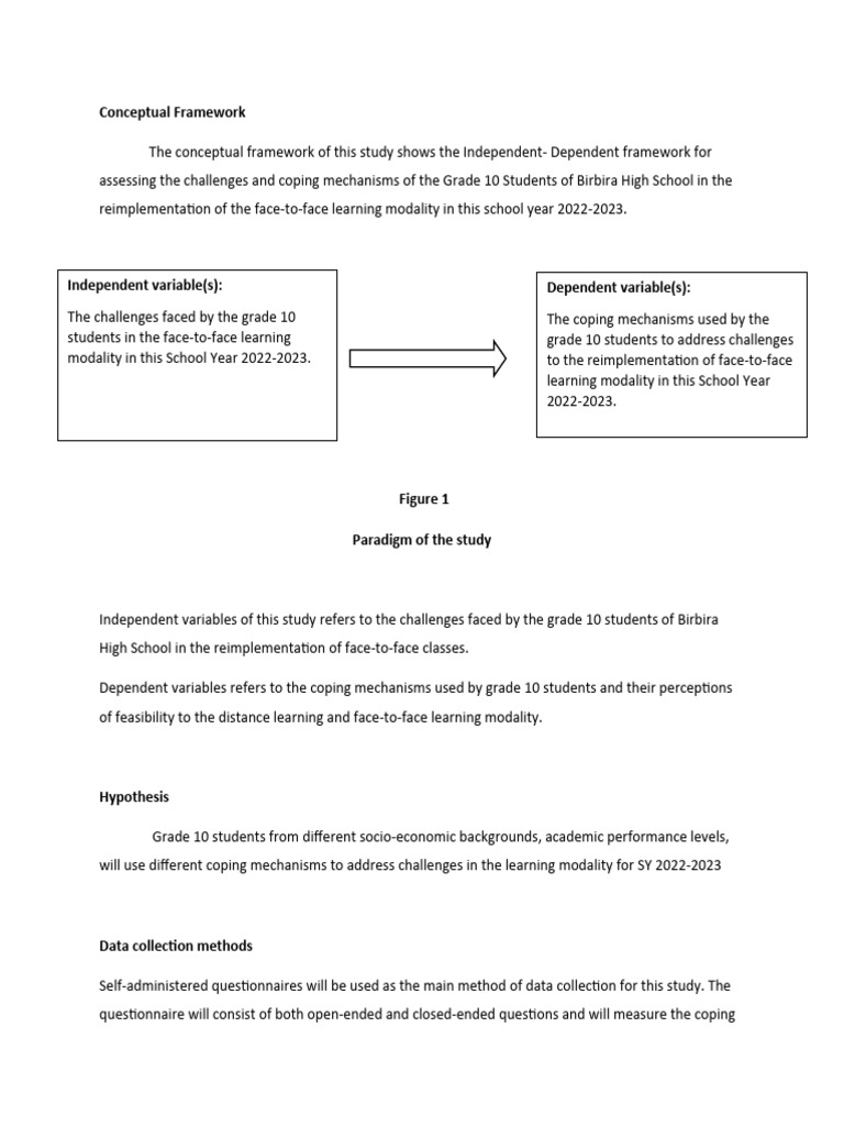 Conceptual-Framework Example | PDF | Questionnaire | Statistics