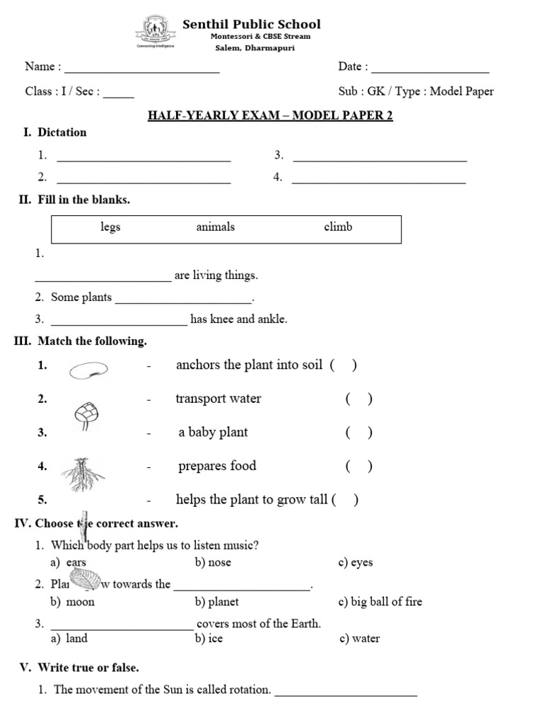 Cls 1 - MP 2 | PDF | Plants | Earth Sciences