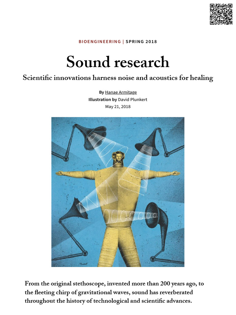 Putting Sound and Acoustics To Work in Medicine Stanford Medicine | PDF ...