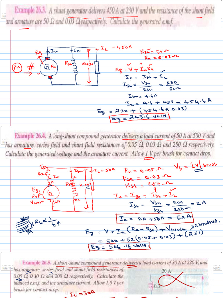 PPT5 Unit 2 Problems Types of Generator | PDF