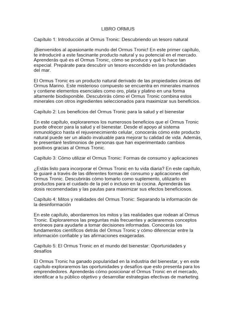 Libro Ormus | PDF | Marketing | Economias