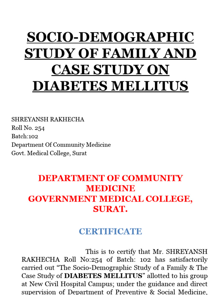 Family Study Diabetes Mellitus | PDF | Demography | Literacy