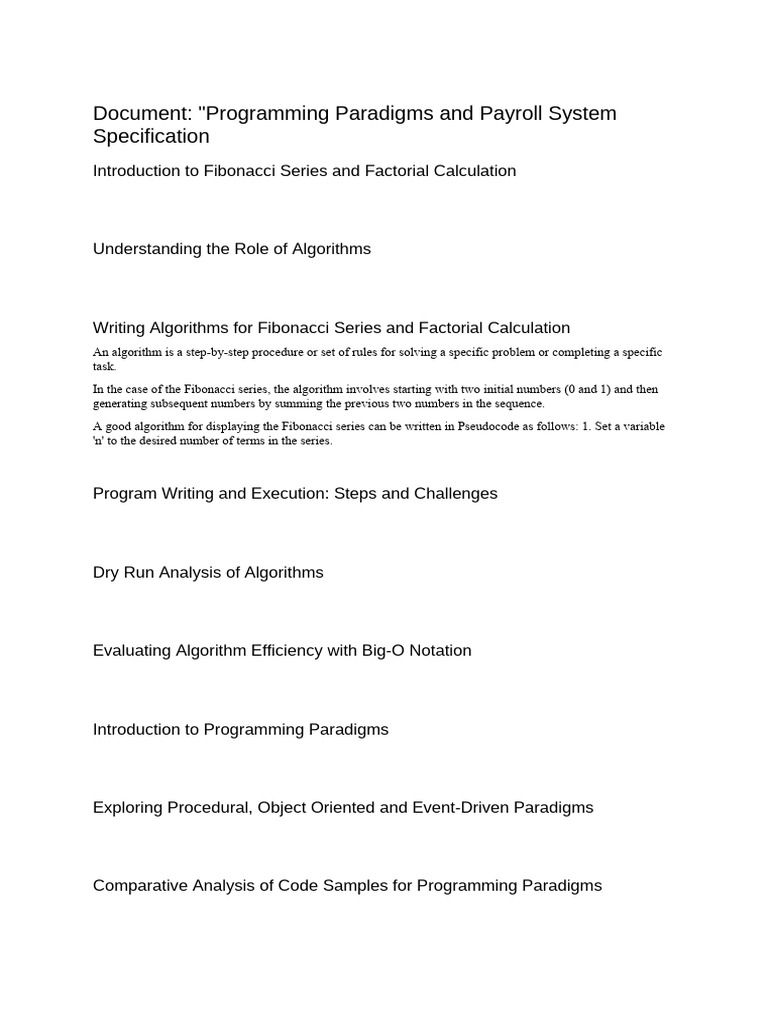 Programming Paradigms & Payroll System Guide | PDF | Teaching Methods ...