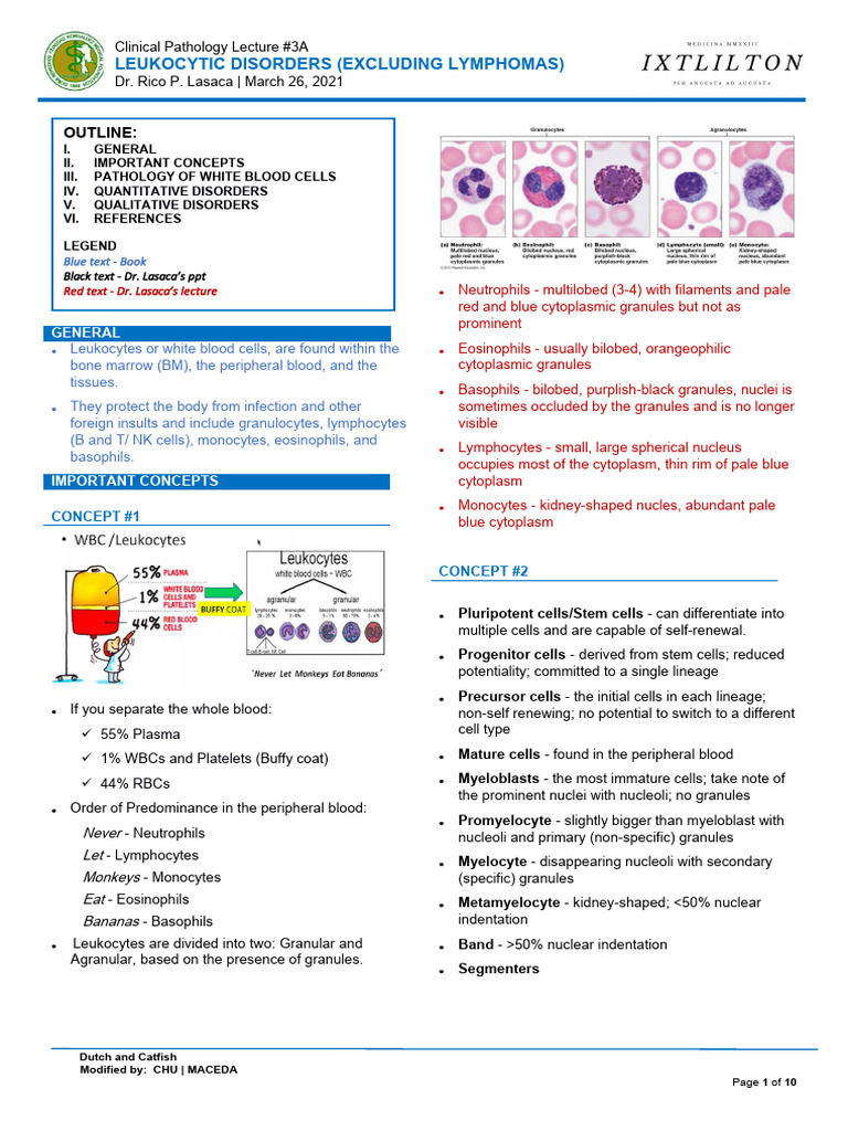 Clinpath-03a. Leukocytic Disorders | Download Free PDF | White Blood ...