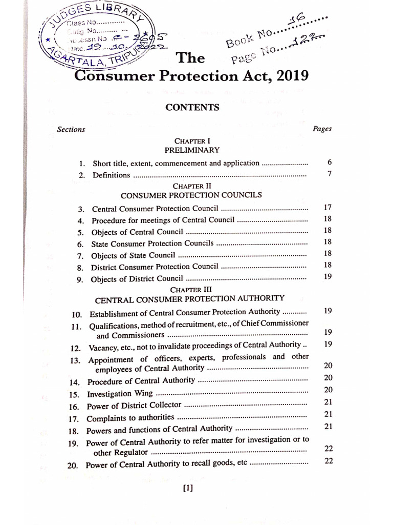 Consumer Protection Act, 2019 | PDF