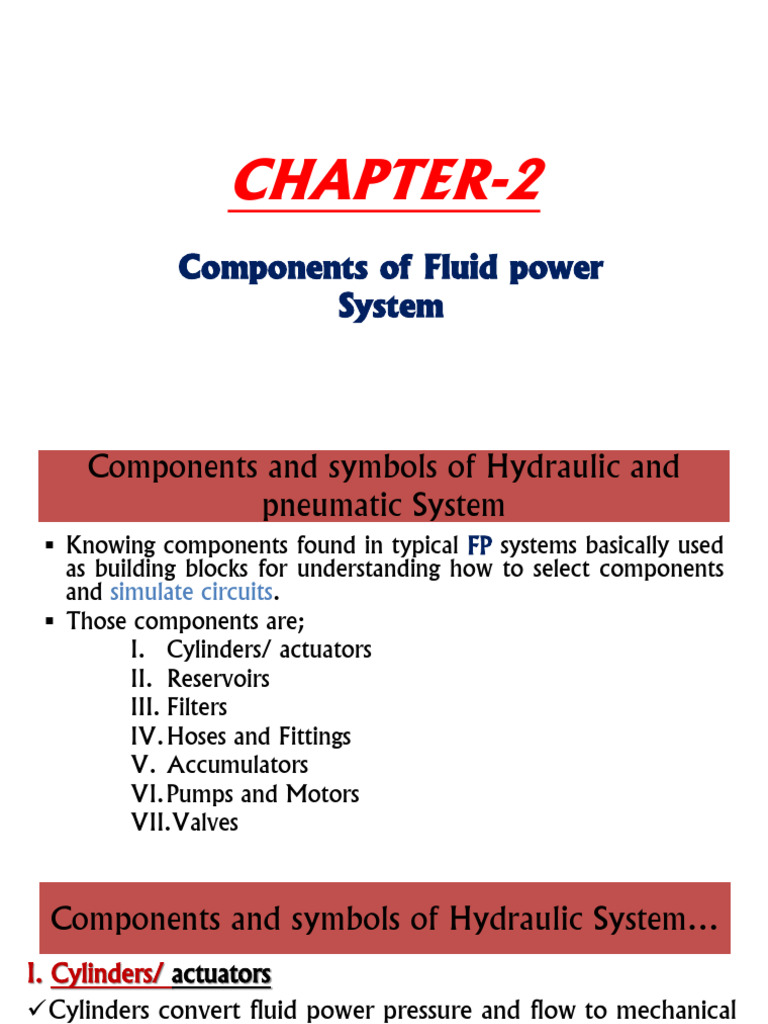 Fluid Power System Components Overview | PDF | Pump | Valve