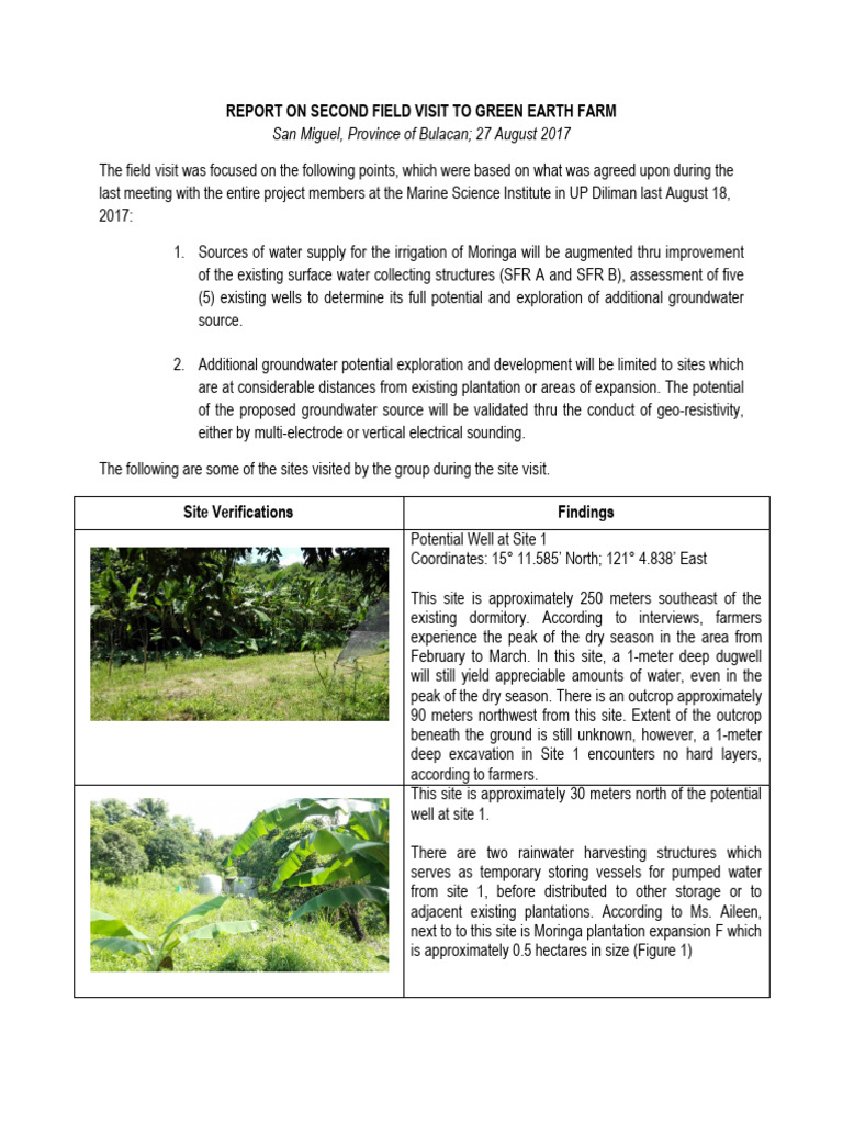 Final Field Report | PDF | Science & Mathematics