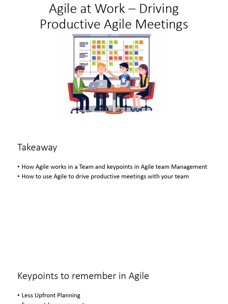 Agile At Work Driving Productive Agile Meetings Pdf