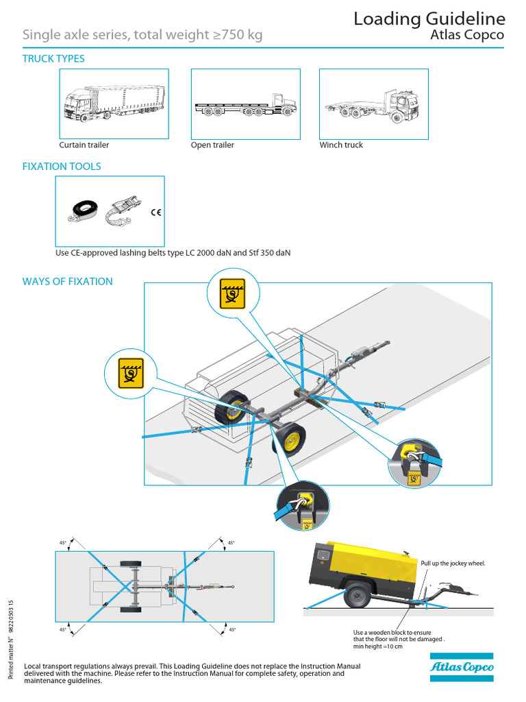 Loading Guideline Single Axle Series APP 9822 0503 15-01 EN | PDF