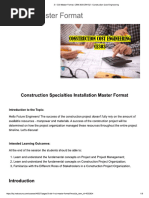 Csi Master Format 2012 Sample Cost Codes | PDF | Framing (Construction ...