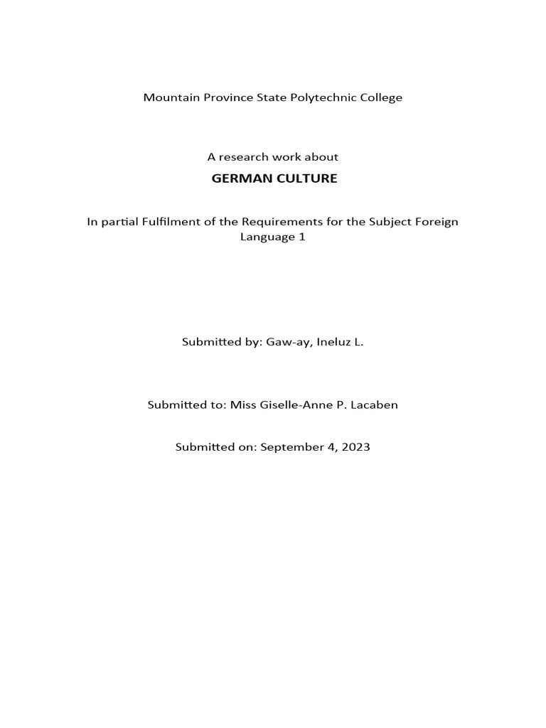 GERMANY | PDF | German Language | Human Communication