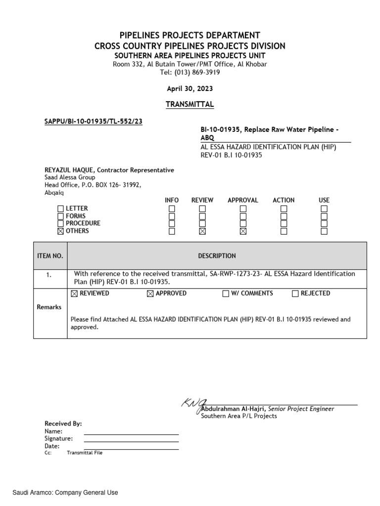 Hazard Identification Plan | PDF | General Contractor | Hazards
