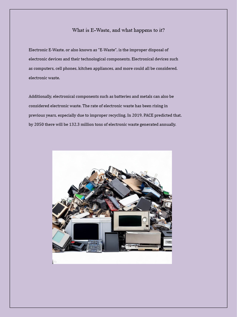 e waste | PDF | Electronic Waste | Home Appliance