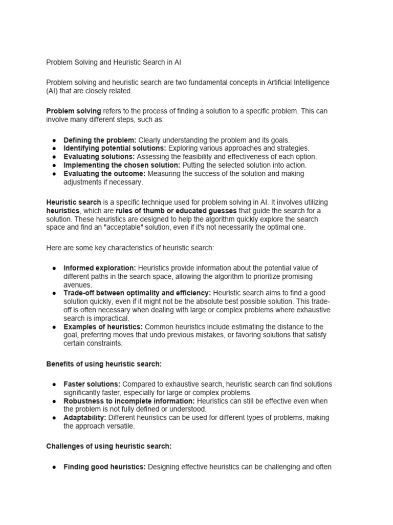 Heuristic Search in AI Problem Solving | PDF | Heuristic | Artificial ...
