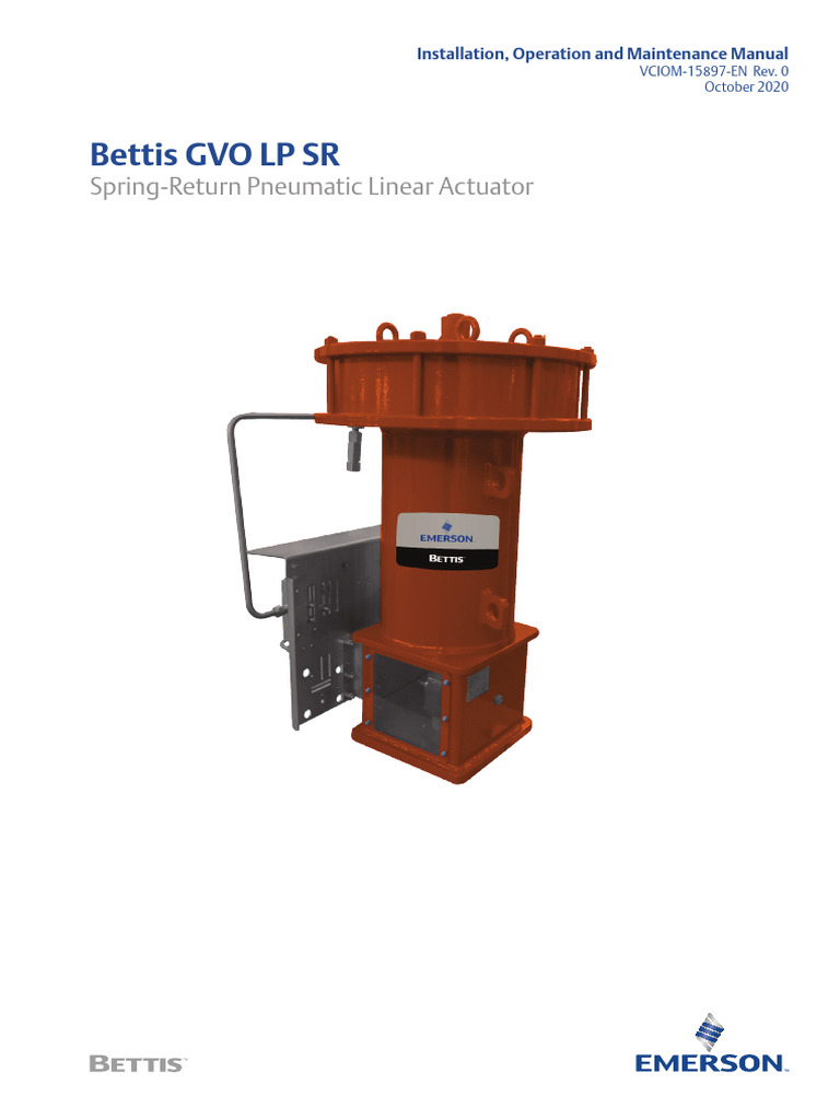 Manuals Gvo Spring Return Pneumatic Linear Actuator Bettis en en ...