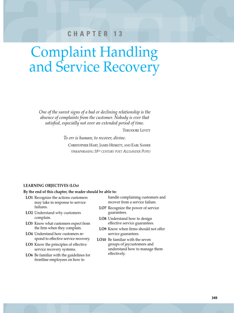 Chapter 4 - Handling Customer Complaint | PDF | Customer | Employment Chapter 4 - Handling Customer Complaint | PDF | Customer | Employment