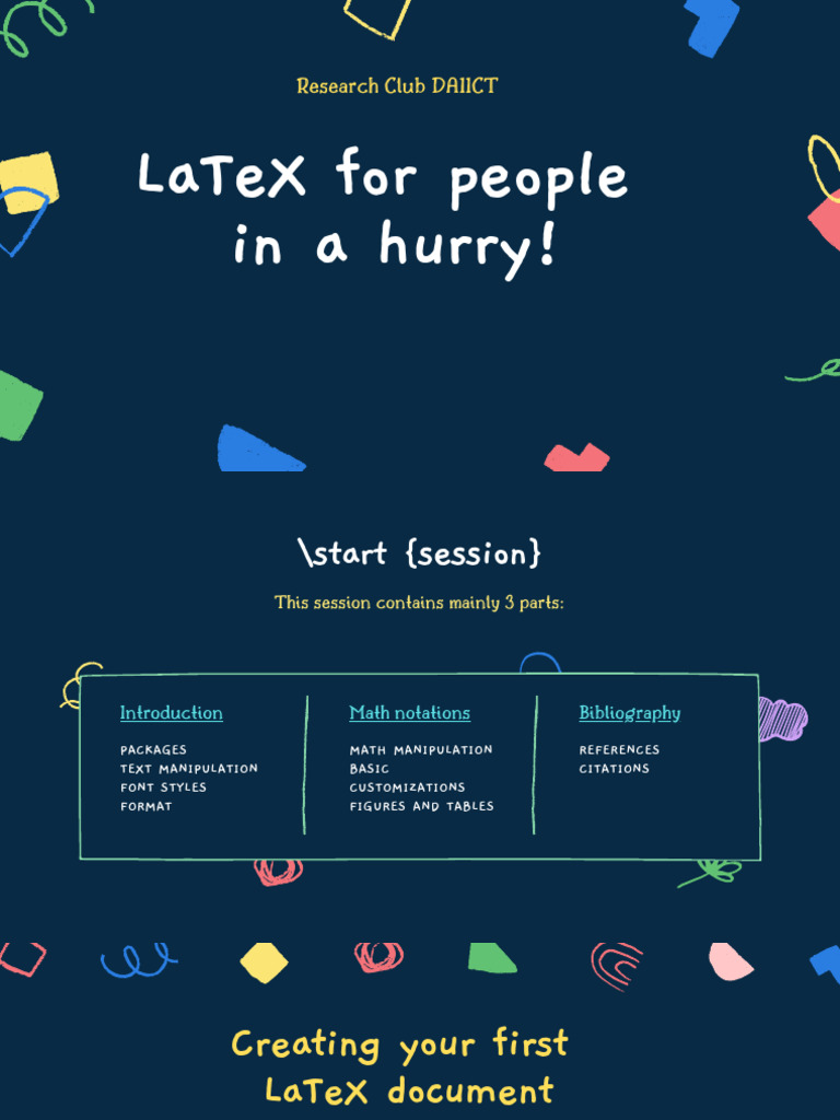 Introductory Session On LaTeX | PDF | Te X | Citation