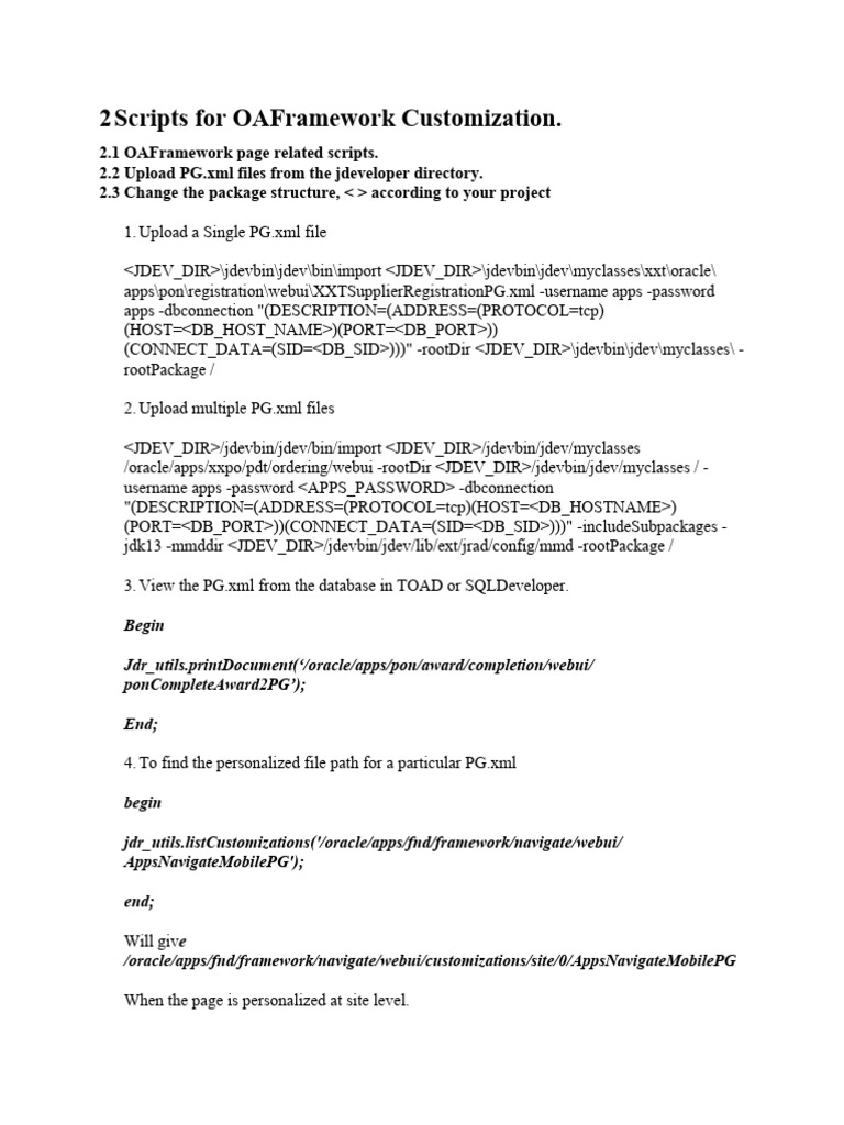 Scripts Related To OAF | PDF | Menu | Computer Engineering