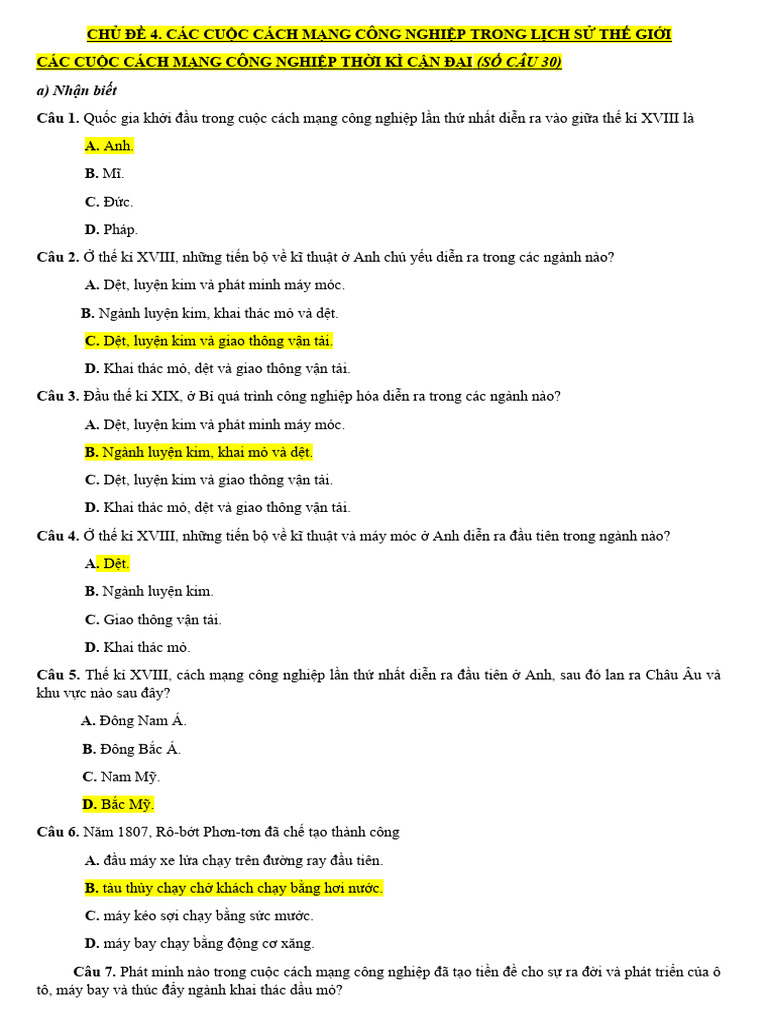 ÔN TẬP HKI- 10 | PDF