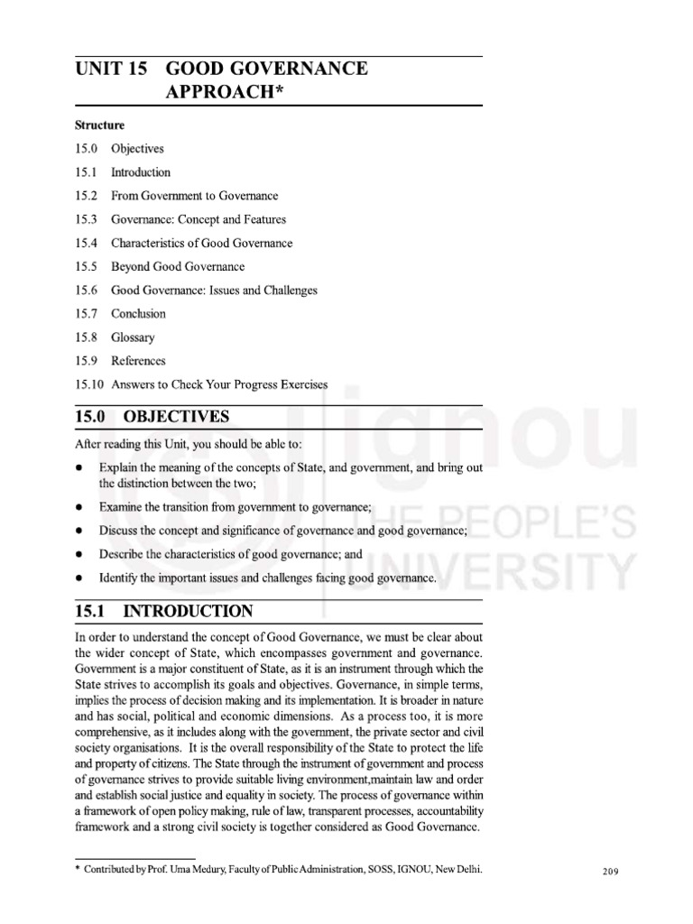Good governance | PDF