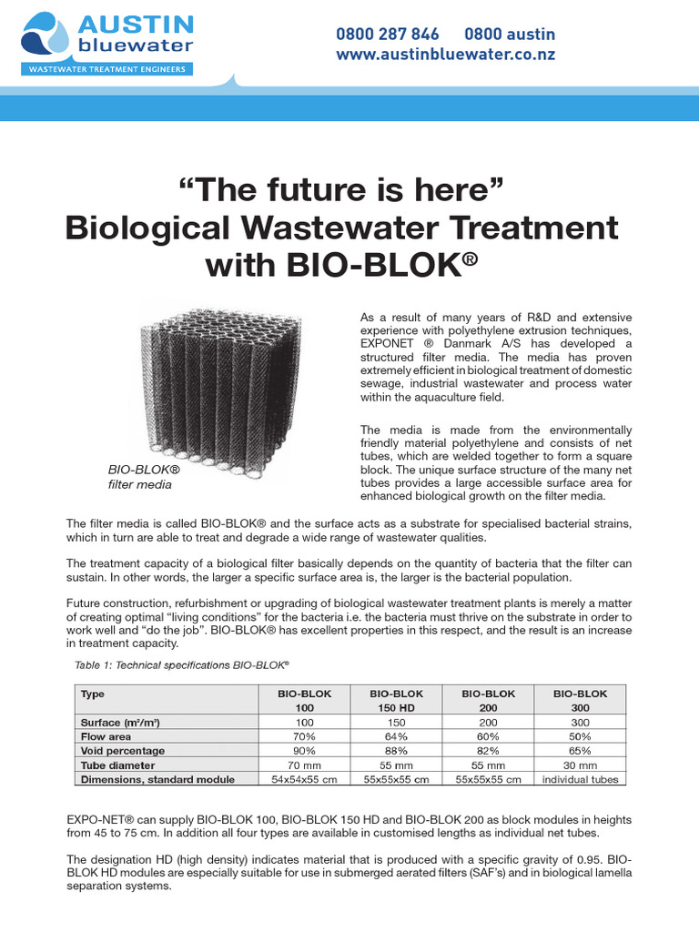 BIO BLOK Future Is Here | PDF | Filtration | Bacteria