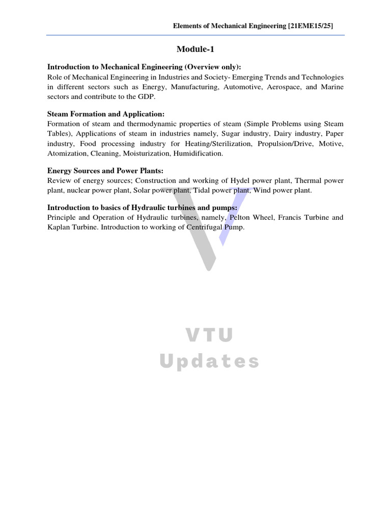 Overview of Mechanical Engineering Elements | PDF | Energy Development ...