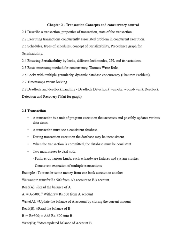 Chapter 2 Pdf Database Transaction Operating System Technology