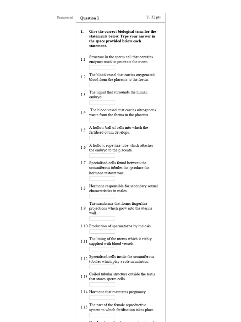 14-Human Reproduction 28 - Quiz 2 - Life Sciences 12e Zoom 1 004 Mmoa ...