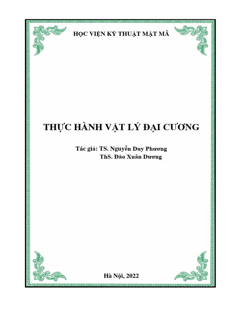 Giáo Trình TH C Hành VLĐC | PDF