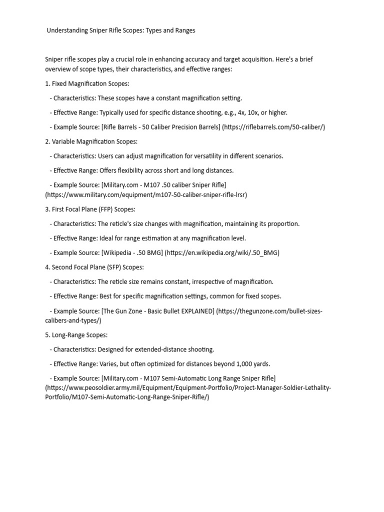 Understanding Sniper Rifle Scopes | PDF | Telescopic Sight | Rifle