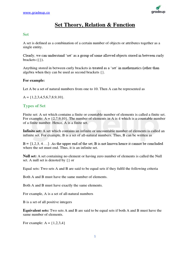 Set Theory Relation Function 87 Pdf Set Mathematics Function