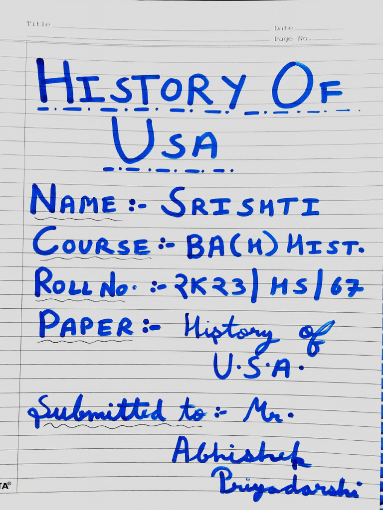 History of USA Assignment | PDF