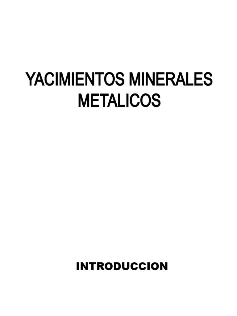 Yacimientos Metalicos | PDF | Magma | Roca (geología)