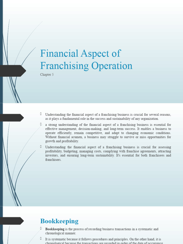 Financial Aspect of Franchising Operation | PDF | Debits And Credits ... Financial Aspect of Franchising Operation | PDF | Debits And Credits ...