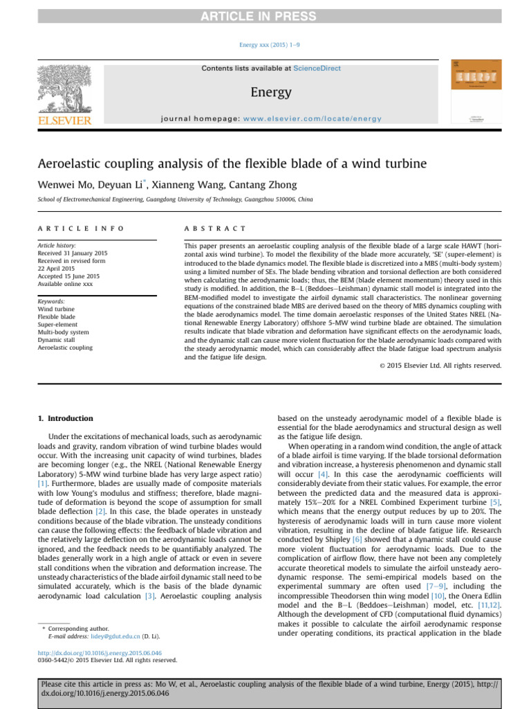 Aeroelastic Coupling Analysis of The Fle | Download Free PDF | Lift (Force) | Airfoil