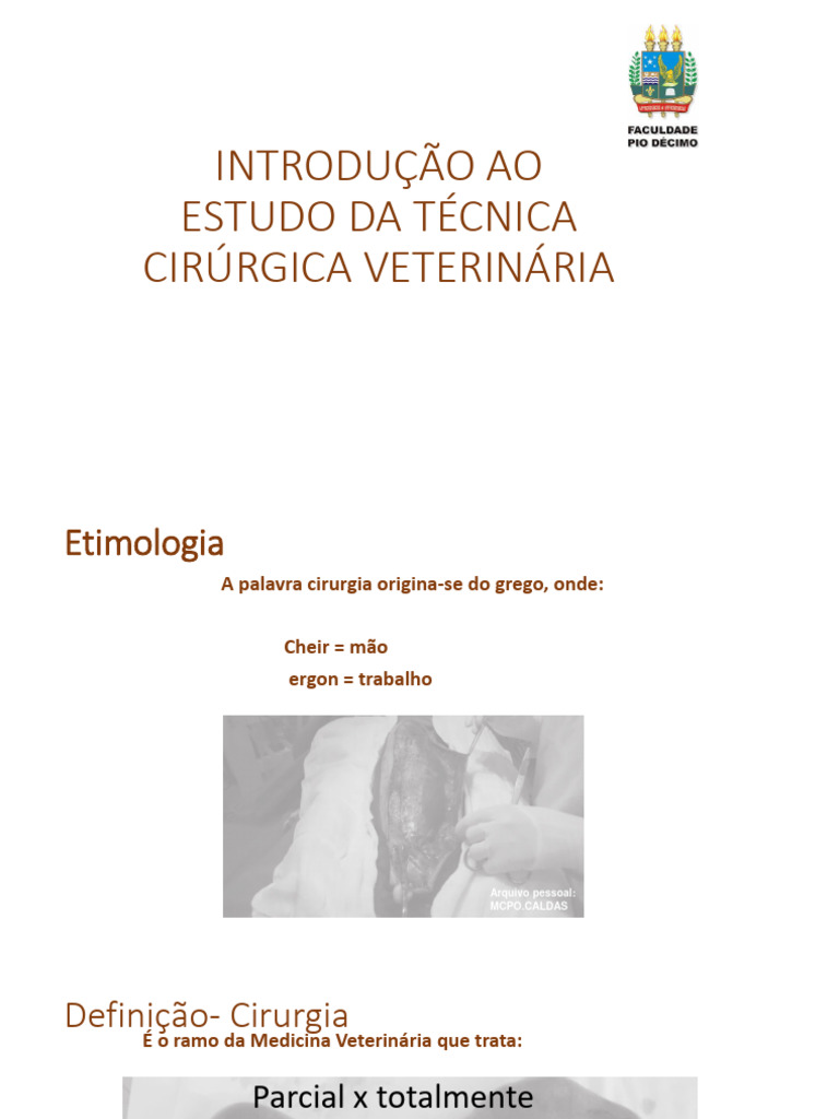 Introducao Ao Estudo Da Técnica Cirurgica Veterinária | PDF | Cirurgia ... Introducao Ao Estudo Da Técnica Cirurgica Veterinária | PDF | Cirurgia ...