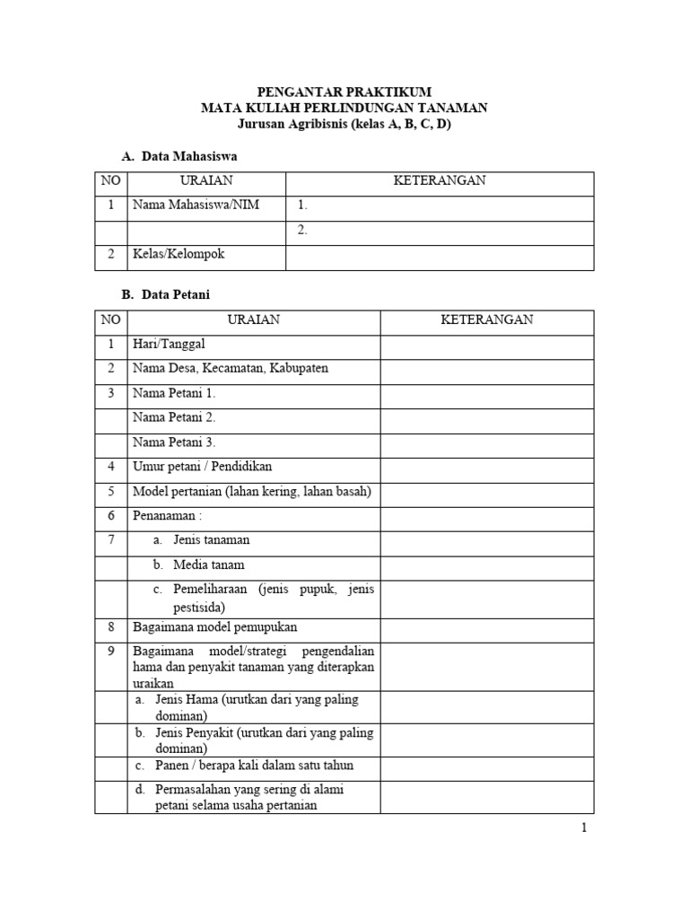 Pengantar Praktikum-DASAR PERLINTAN-23 | PDF