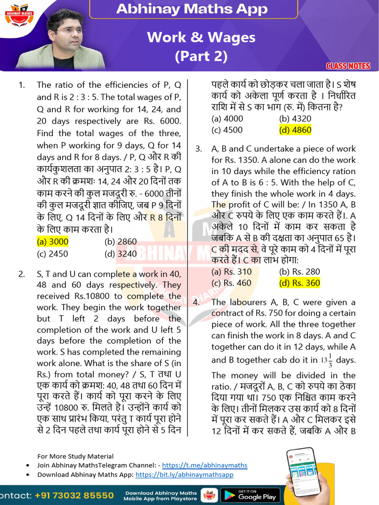 Work and Wages 2 | PDF