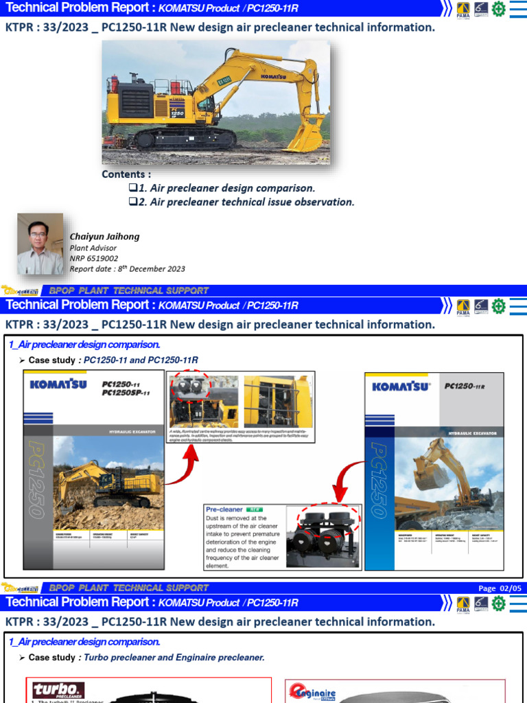 33-2023 - KTPR-PC1250-11R New Design Precleaner Technical Information | PDF | Law