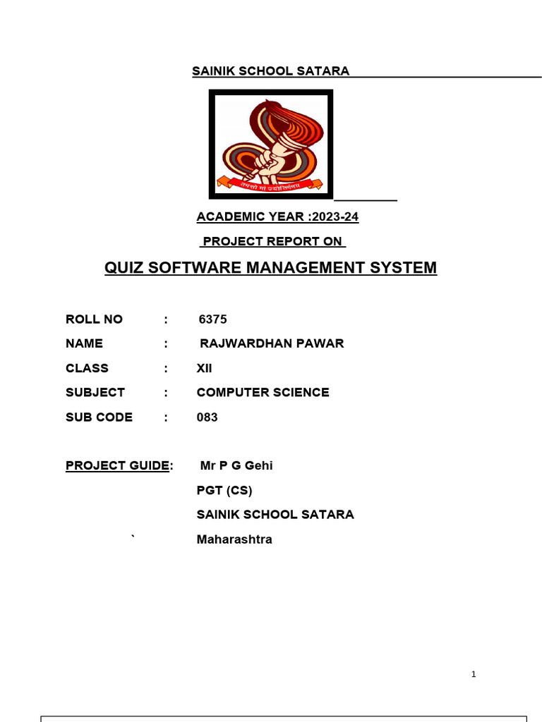 6473 Quiz Software Management System | PDF 6473 Quiz Software Management System | PDF