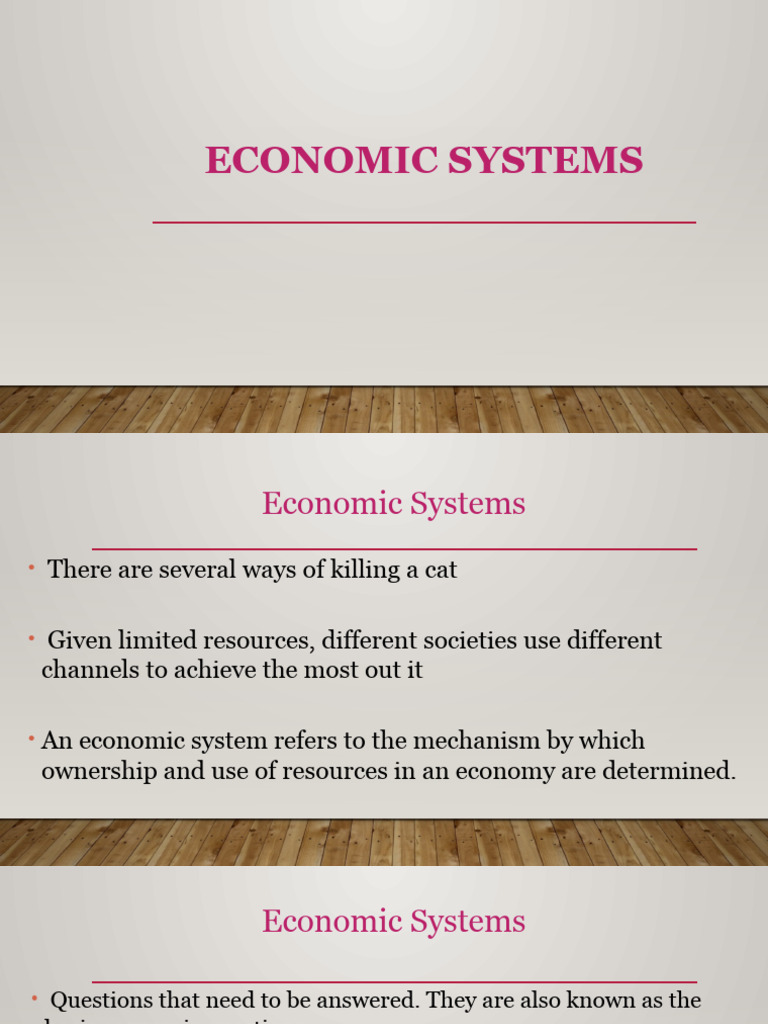 Economic Systems | PDF