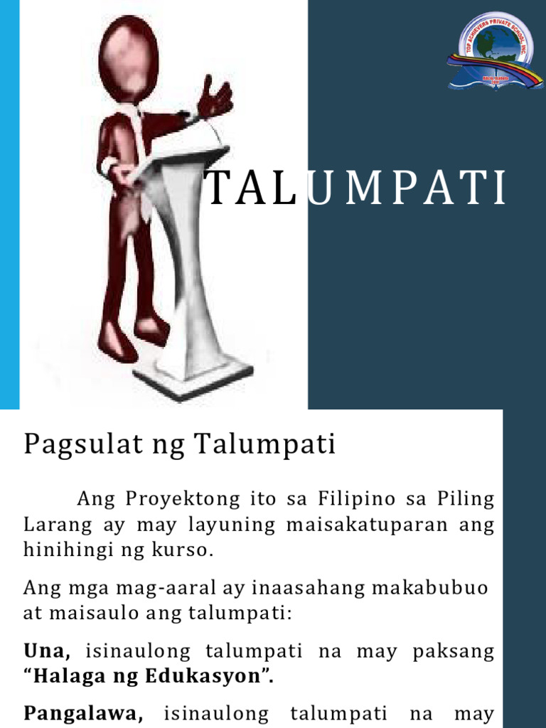 G12 Project Talumpati | PDF