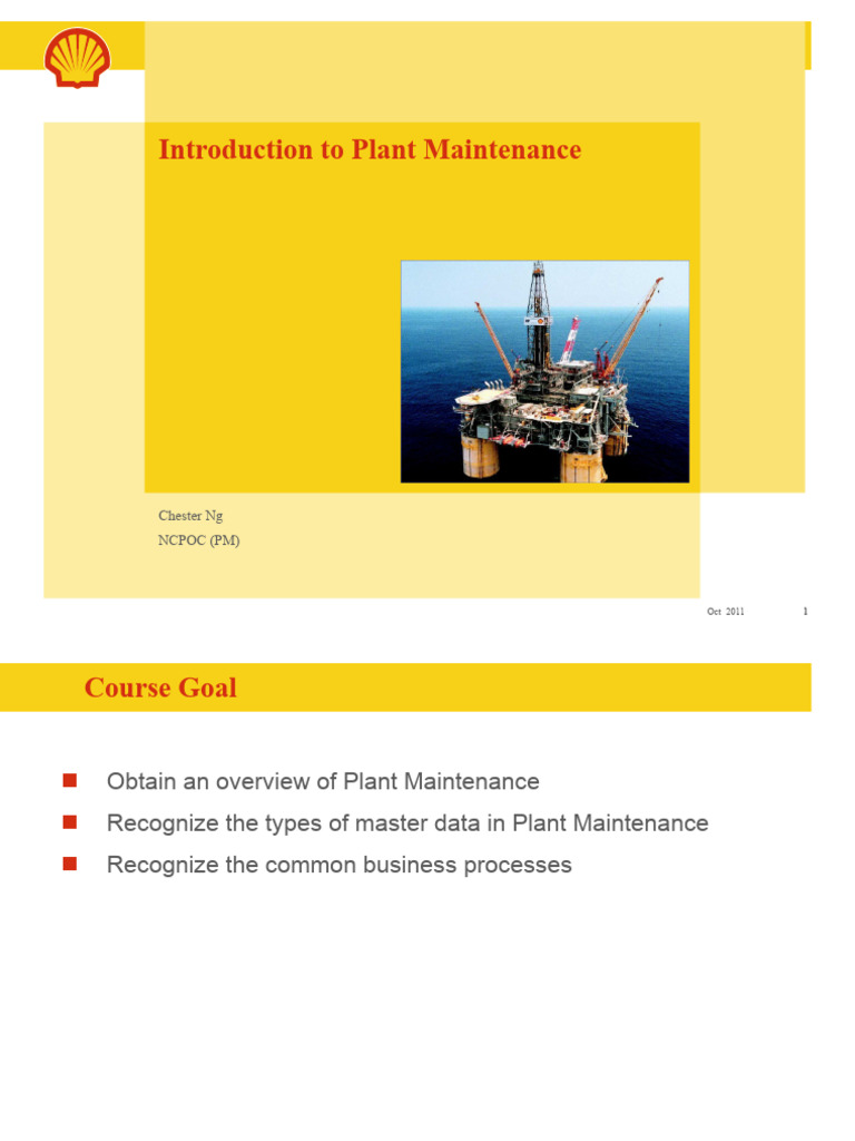 Introduction To Plant Maintenance | PDF | Business Process | Mechanical ...