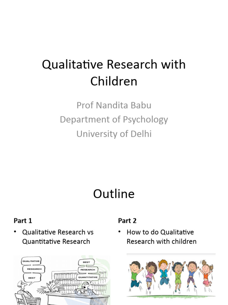 Qualitative Research Methods for Children | PDF | Qualitative Research ...