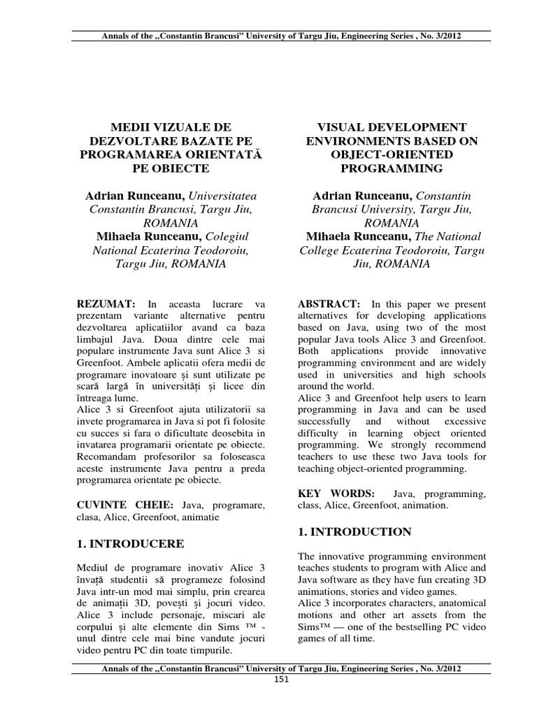 Medii Vizuale de Dezvoltare Bazate Pe PR | PDF | Java (Programming ... Medii Vizuale de Dezvoltare Bazate Pe PR | PDF | Java (Programming ...