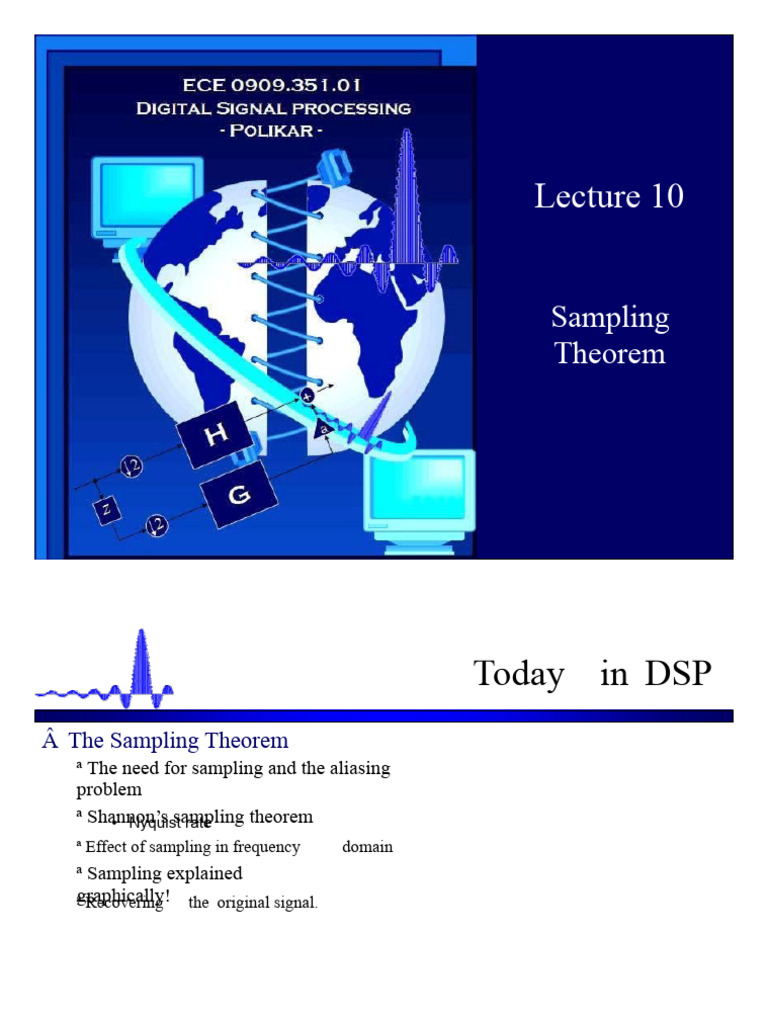 Lecture 10 | PDF | Sampling (Signal Processing) | Digital Signal Processing Lecture 10 | PDF | Sampling (Signal Processing) | Digital Signal Processing