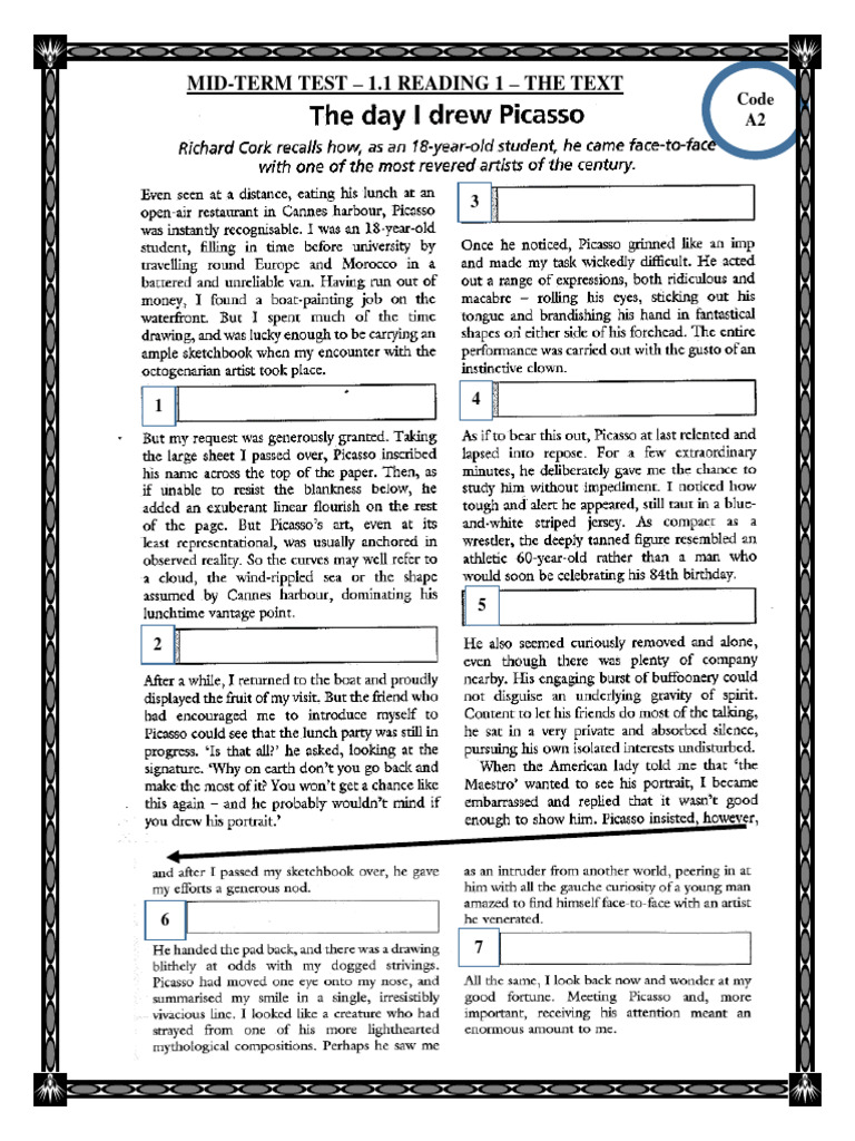 Đề thi R W 4 Reading 1 A2 | PDF